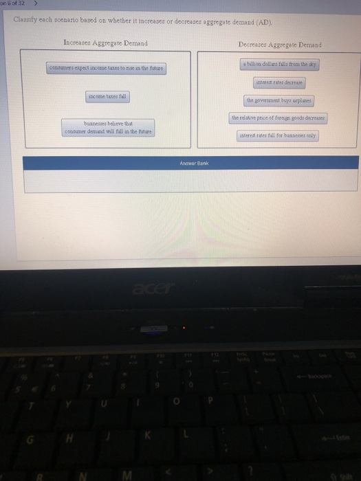 Solved On 6 Of 32 Classify Each Scenario Based On Whether 1204
