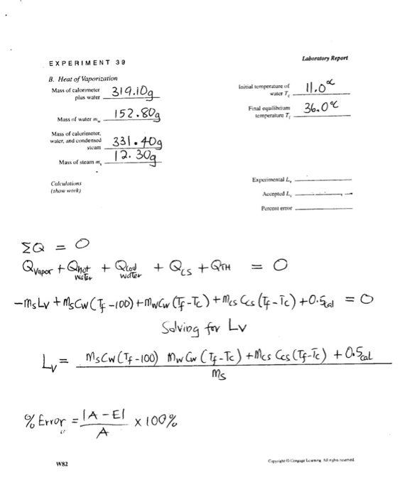 Name Lab Partners Section Date EXPERIMENT 3 9 Latent | Chegg.com