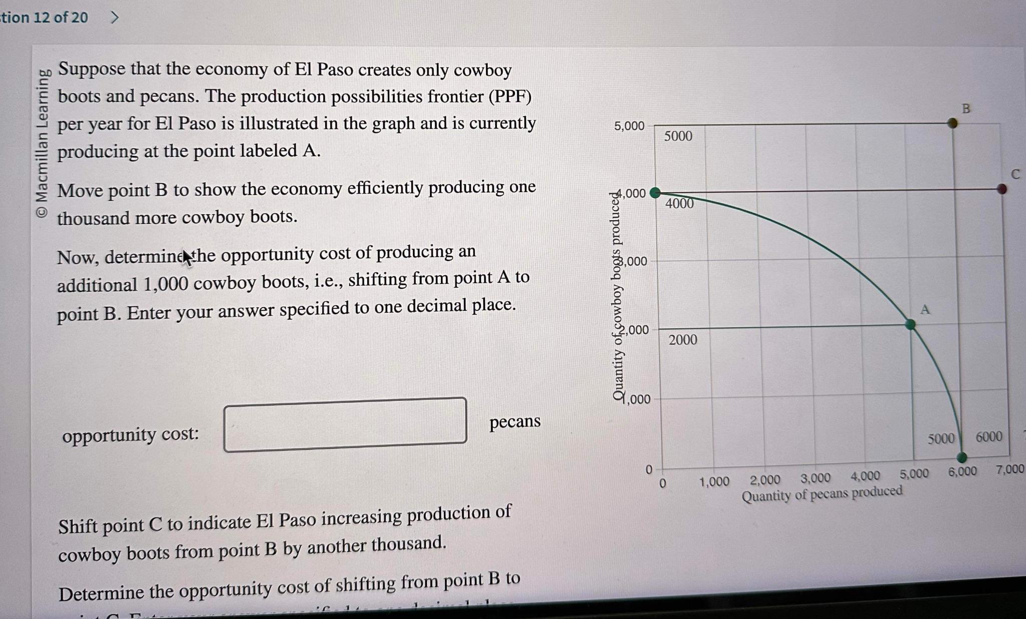 Solved tion 12 ﻿of 20Suppose that the economy of El Paso | Chegg.com