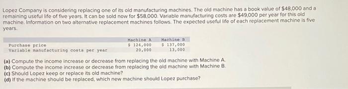 Solved (a) Compute the income increase or decrease from | Chegg.com