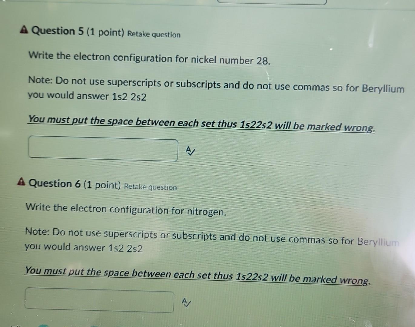 Solved Question 5 (1 point) Retake question Write the | Chegg.com
