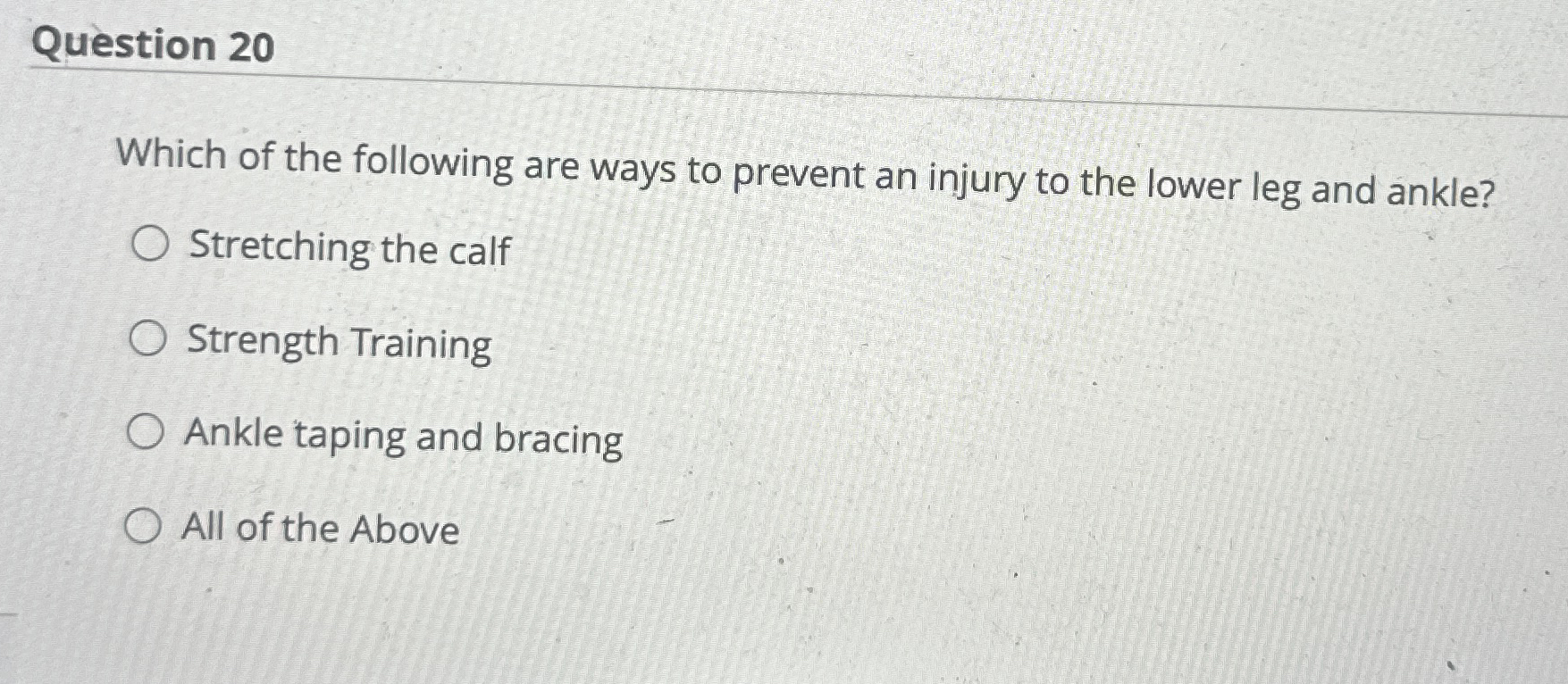 Solved Question 20Which of the following are ways to prevent | Chegg.com