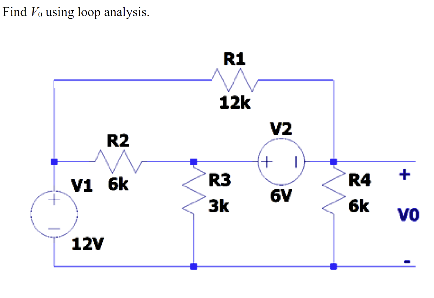 Solved Find V0 using Loop Analysis 9456
