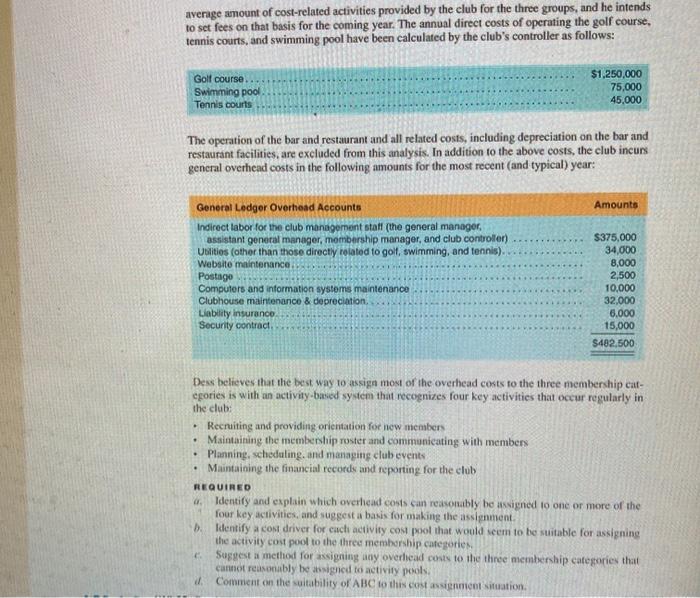 Solved CASES AND PROJEC LO2, 5, 6 C18-34. Designing an ABC | Chegg.com