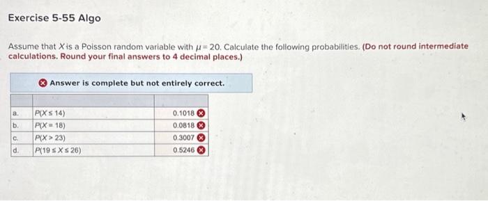 Solved Assume that X is a Poisson random variable with μ=20. | Chegg.com