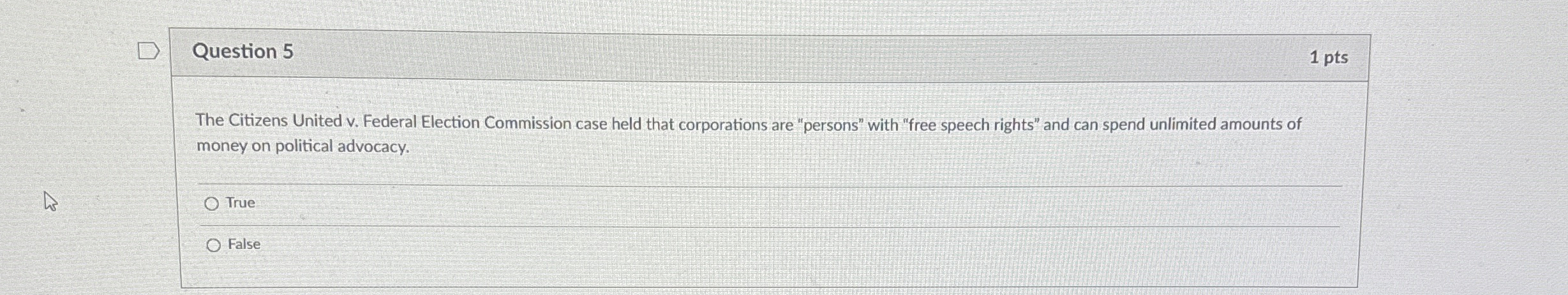 Solved Question 51 ﻿ptsThe Citizens United v. ﻿Federal | Chegg.com