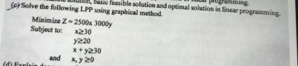 Solved (c) ﻿Solve the following LPp asic feasible solution | Chegg.com
