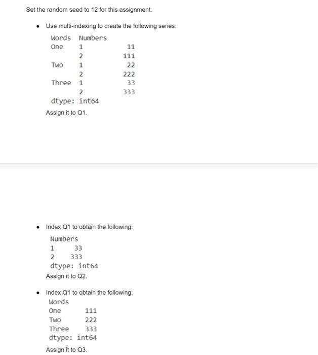 Solved Set the random seed to 12 for this assignment. - Use | Chegg.com