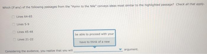 "Hymn to the Nile" Author unknown 1 Adoration to the | Chegg.com