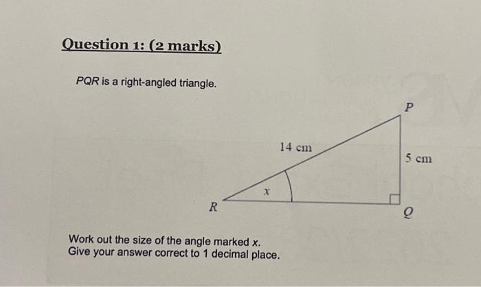 Solved Work out the size of the angle marked x Give your | Chegg.com