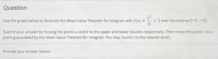 Solved Use the graph below to illustrate the Mean Value | Chegg.com