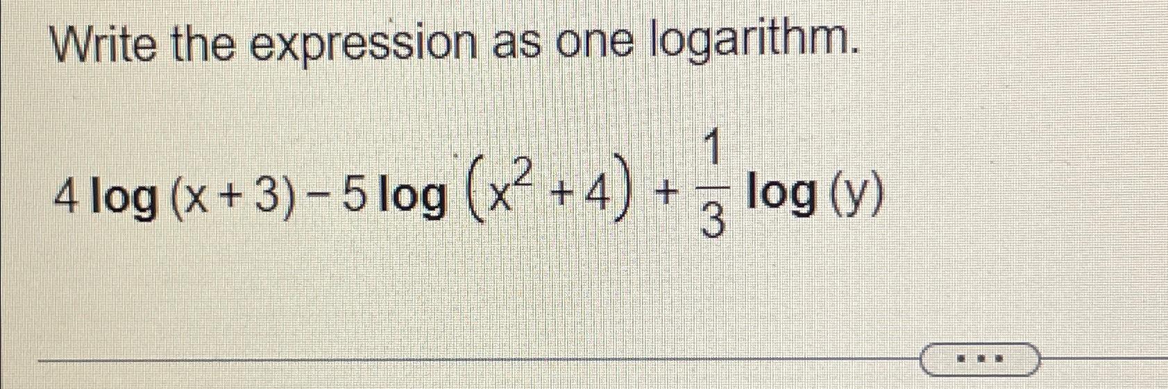 Solved Write the expression as one | Chegg.com