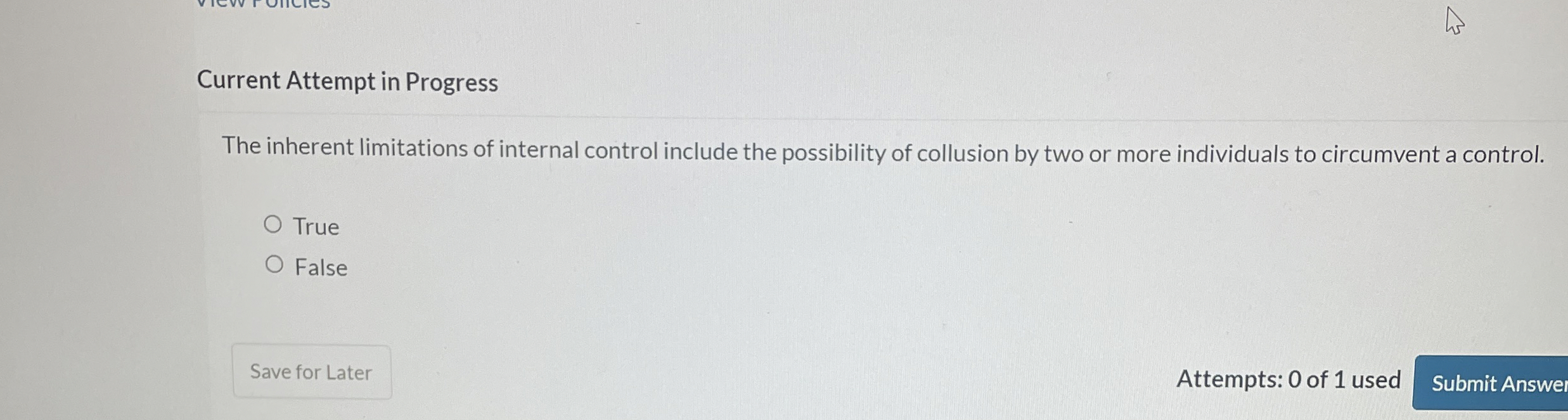 Solved Current Attempt in ProgressThe inherent limitations | Chegg.com