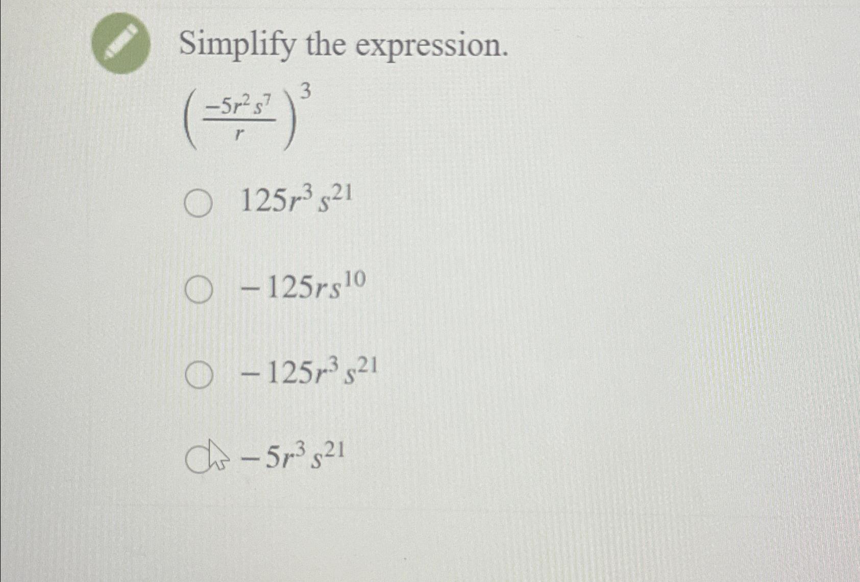 Solved Simplify the | Chegg.com