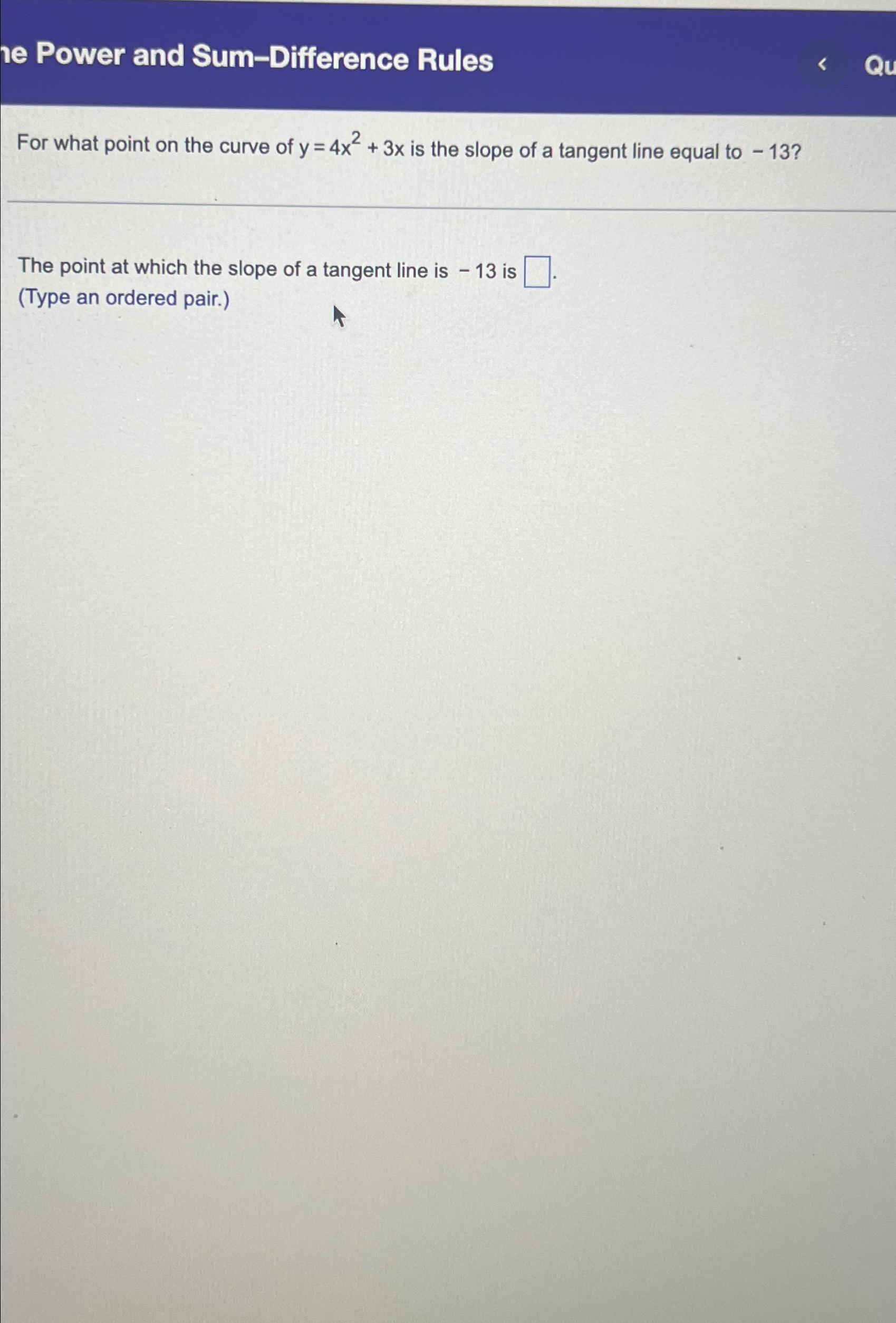 Solved 1e Power and Sum-Difference RulesFor what point on | Chegg.com