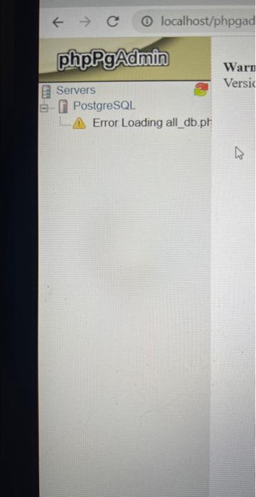 Solved how do I fix this problem? I have phpPgAdmin 7.13.0 | Chegg.com