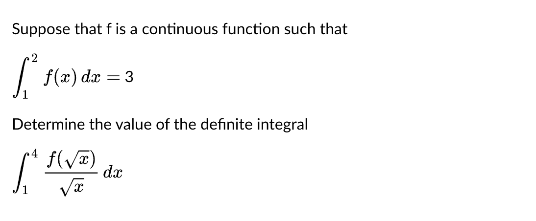 Solved Suppose that f ﻿is a continuous function such | Chegg.com