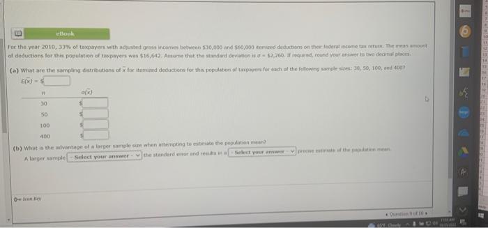 Solved F(x)=1 A larger sarnquile the standard errac and | Chegg.com