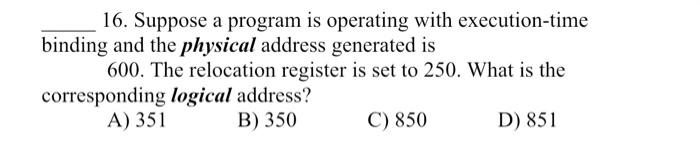 Solved Suppose a program is operating with execution-time | Chegg.com
