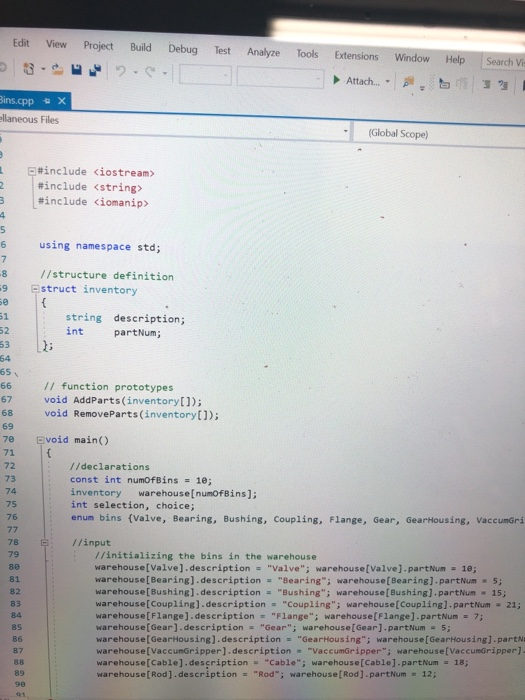 Solved *******MODIFICATION*********** "Modify Inventory Bins | Chegg.com