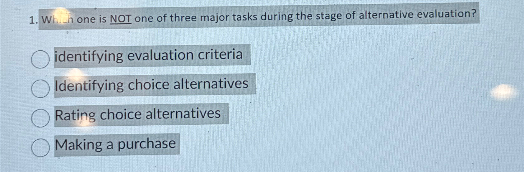 Solved Whith one is NOT one of three major tasks during the | Chegg.com