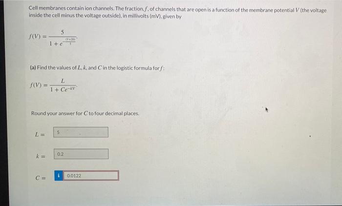 Solved Cell membranes contain ion channels. The fraction of | Chegg.com