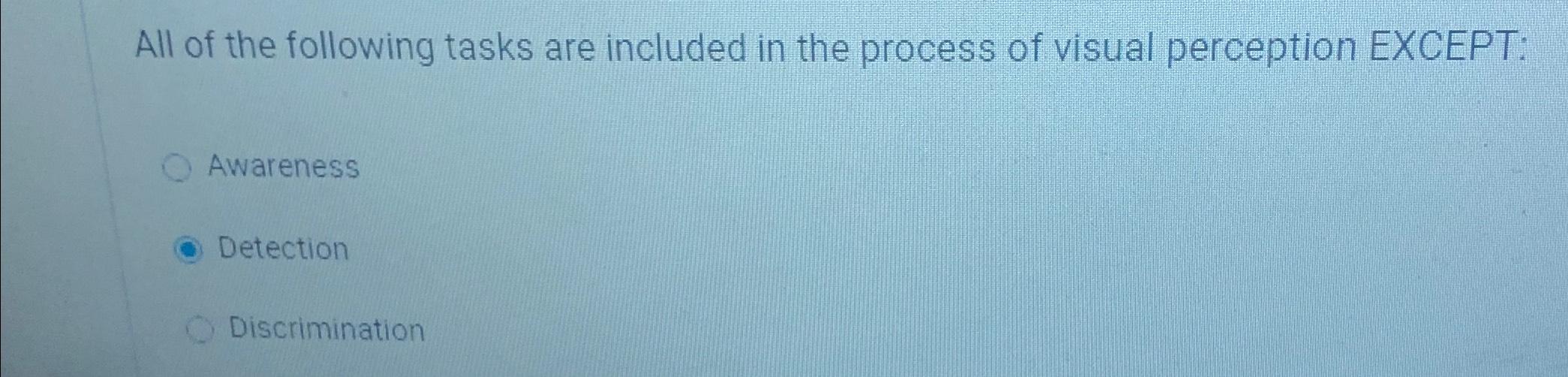Solved All of the following tasks are included in the | Chegg.com