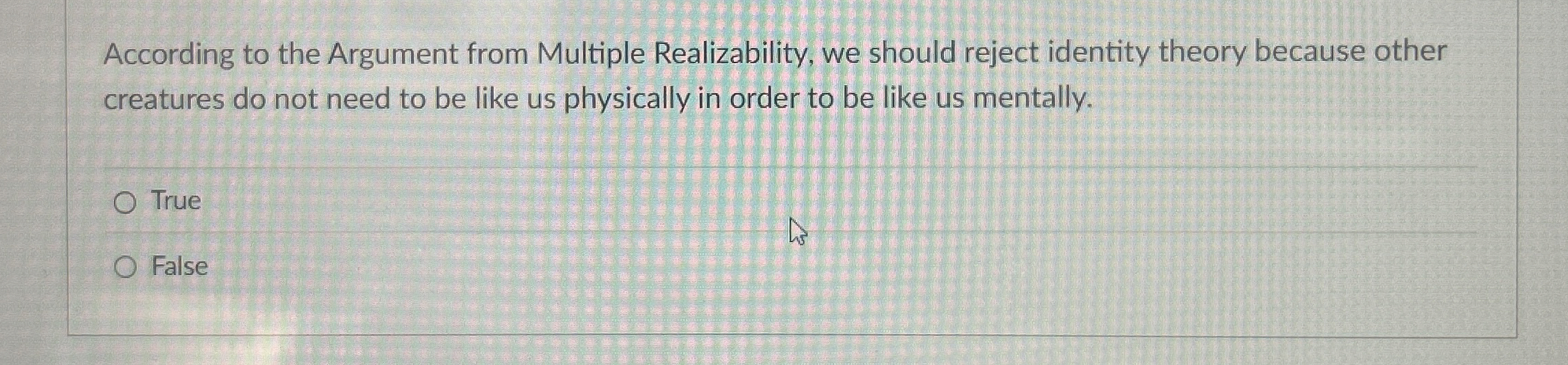 Solved According to the Argument from Multiple | Chegg.com