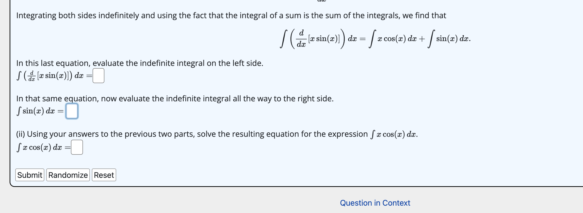 Solved Integrating both sides indefinitely and using the | Chegg.com