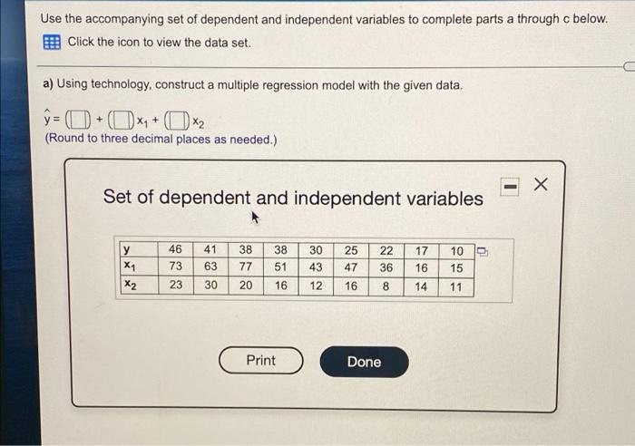 Solved a and b (interpret the meaning of the values for b1 | Chegg.com