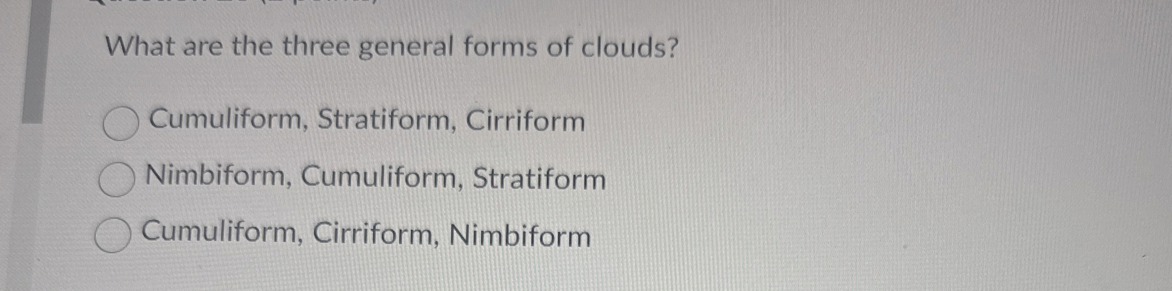 Solved What are the three general forms of | Chegg.com