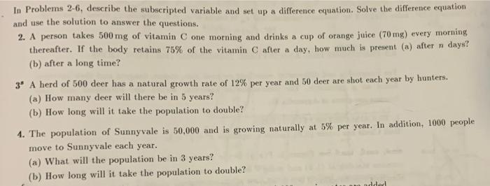Solved In Problems 2 6 Describe The Subscripted Variable 