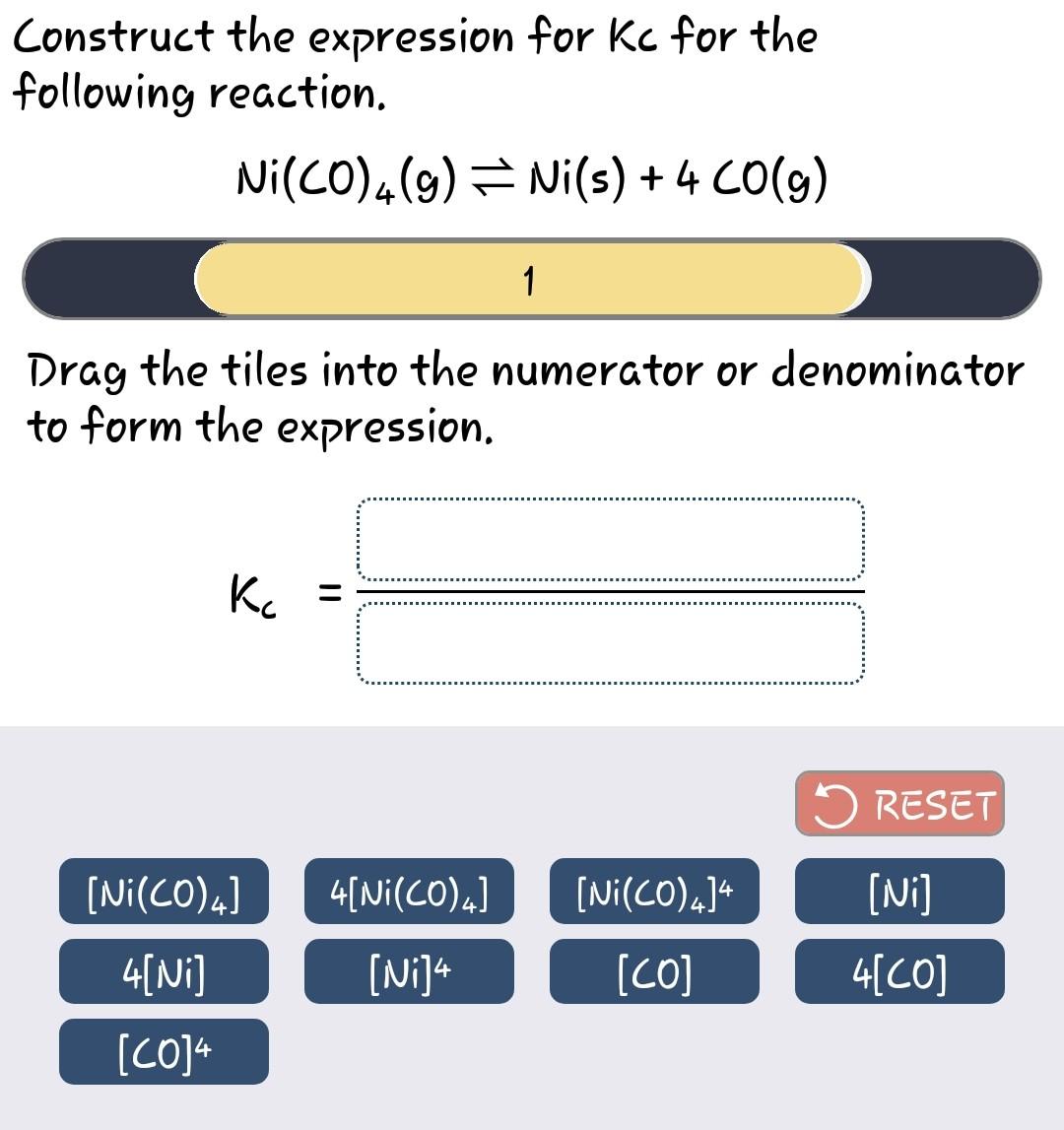 Solved Construct the expression for kc for the following | Chegg.com