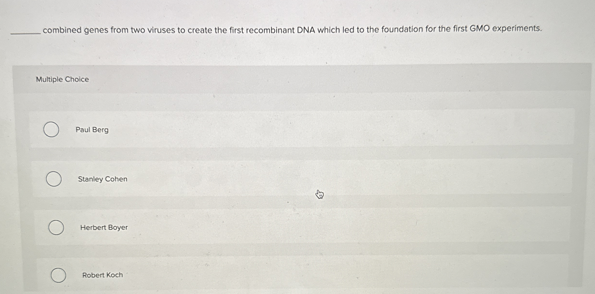 [Solved]: combined genes from two viruses to create the firs