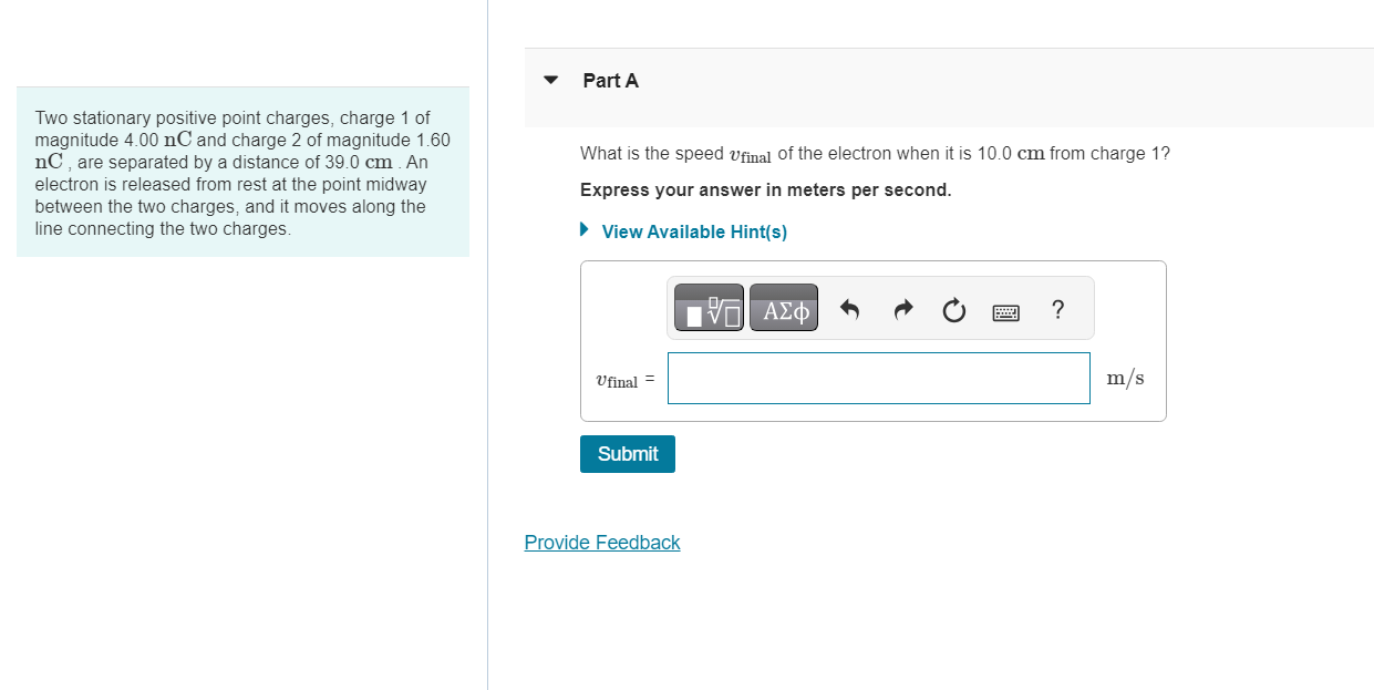 Solved Two stationary positive point charges, charge 1 | Chegg.com