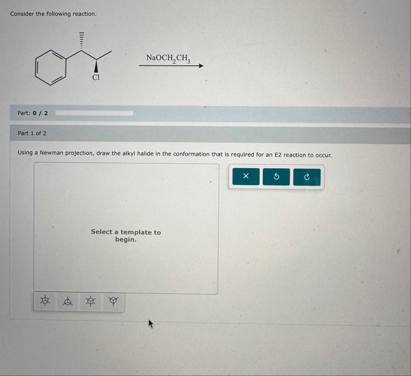 Consider the following reaction.Part: 0 / 2Part 1 ﻿of | Chegg.com
