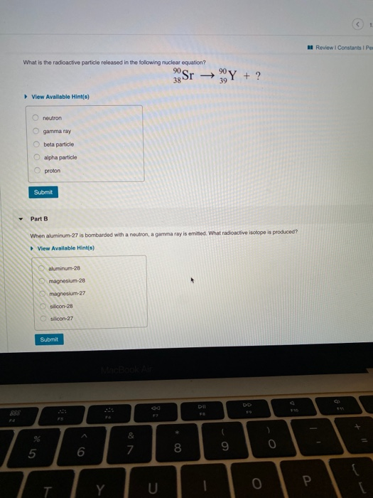Solved 1 Review Constants i Per What is the radioactive | Chegg.com