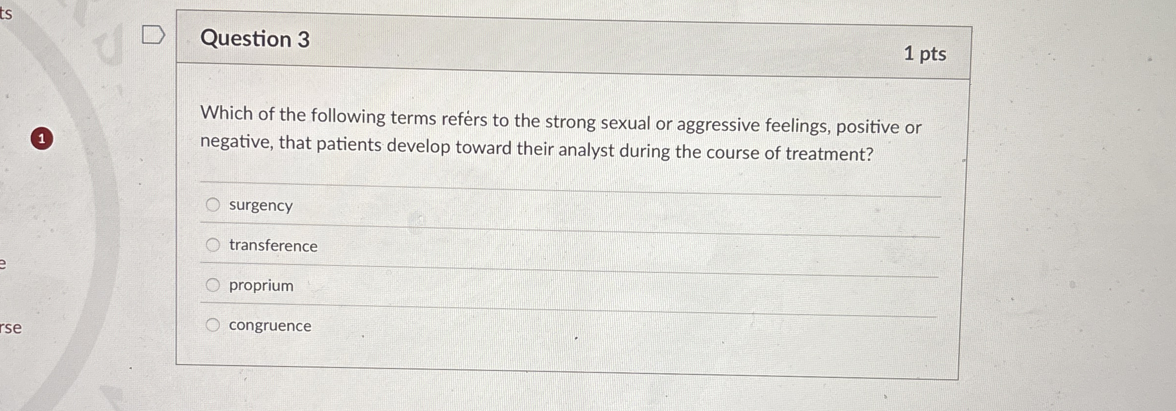 Solved Question 31 ﻿pts1Which of the following terms refers | Chegg.com
