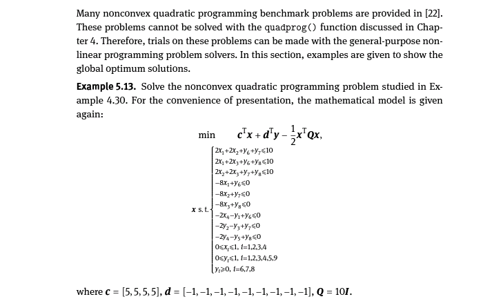 Solved Many nonconvex quadratic programming benchmark | Chegg.com