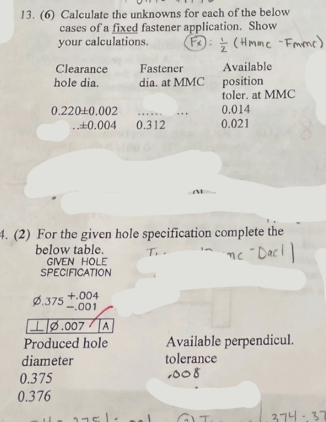 Solved by an EXPERT ( ) ﻿Calculate the unknowns for each of the below | Chegg.com