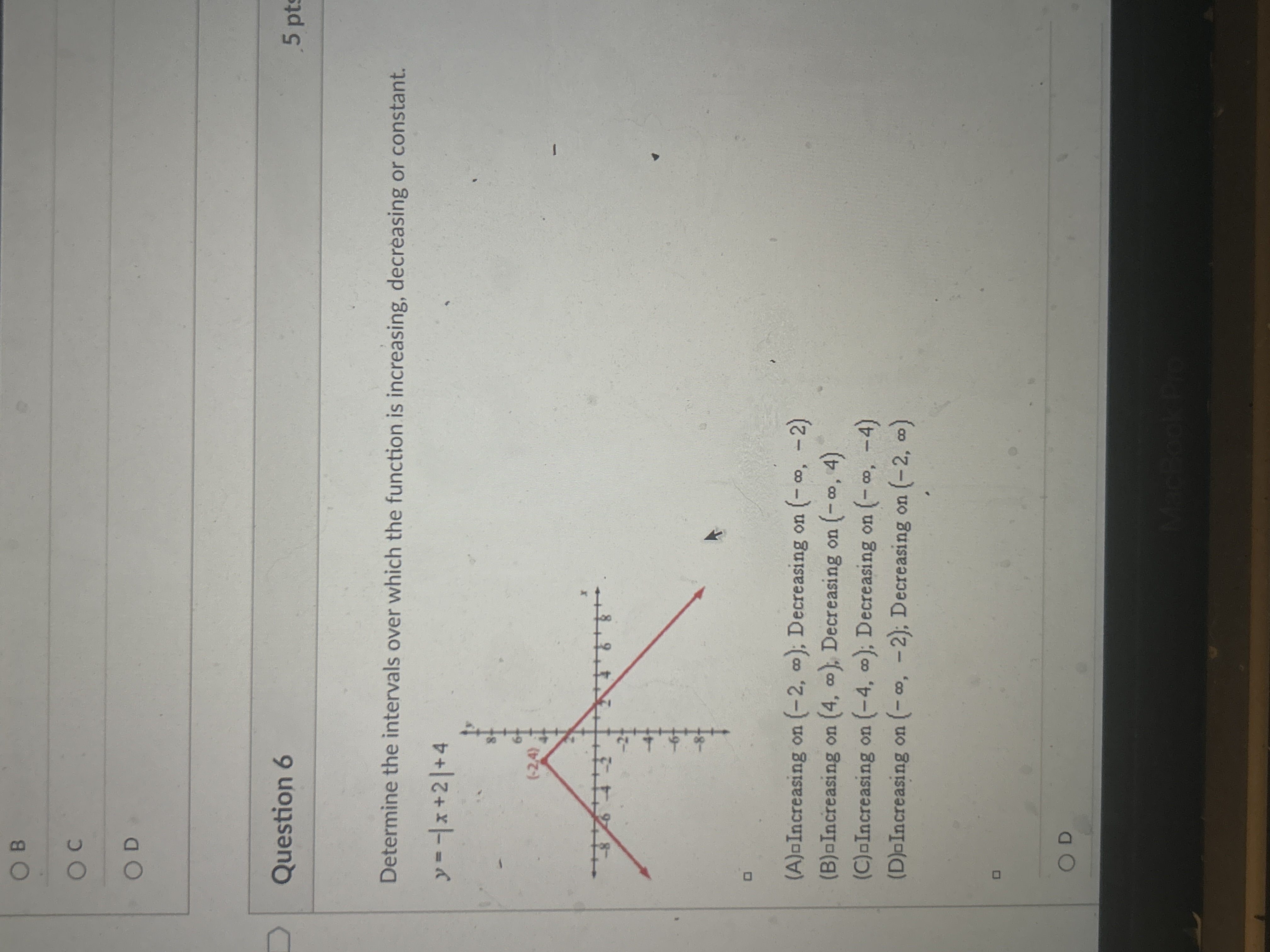 Solved Question 6Determine the intervals over which the | Chegg.com