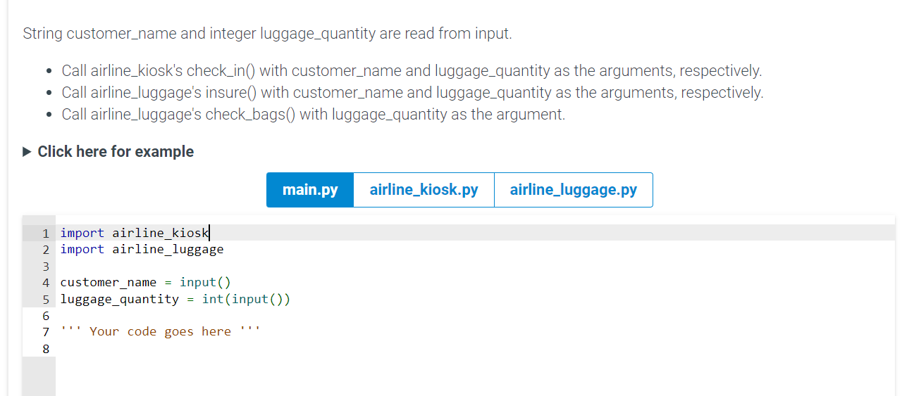 Solved String customer_name and integer luggage_quantity are | Chegg.com