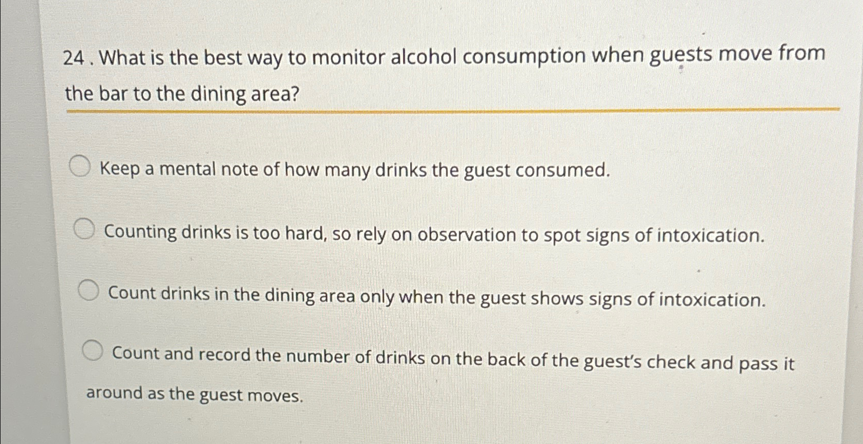 Solved What is the best way to monitor alcohol consumption | Chegg.com