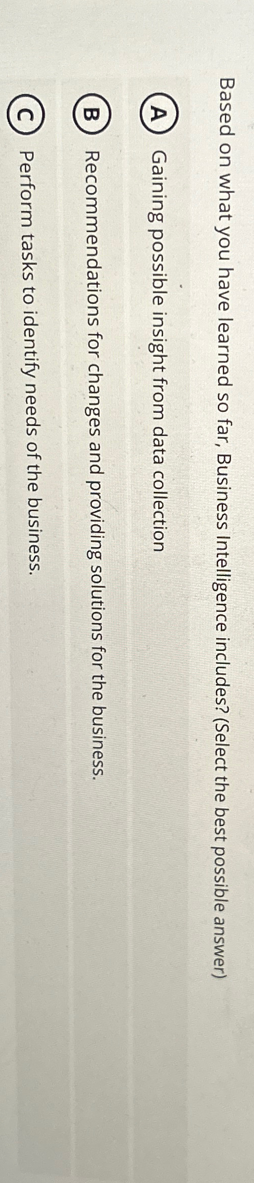 Solved Based on what you have learned so far, Business | Chegg.com