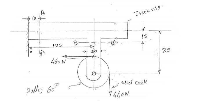Solved a. Determine and show the internal loads at section | Chegg.com