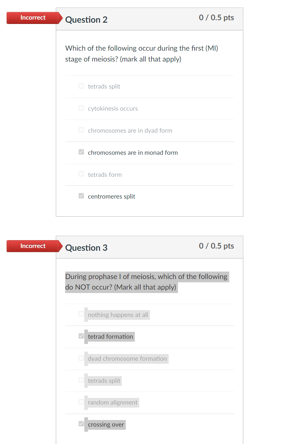 Solved Which of the following occur during the first | Chegg.com