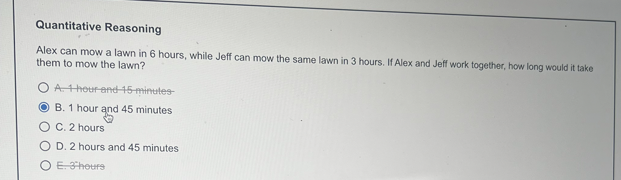Solved Quantitative ReasoningAlex can mow a lawn in 6 | Chegg.com