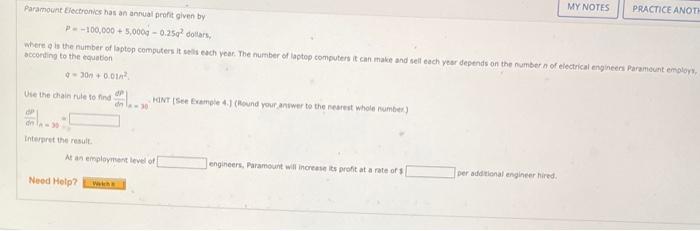 Solved Paramount Eiectroniss has an annual perfit given by | Chegg.com