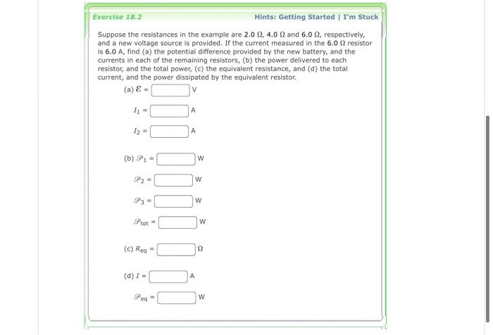 Solved Exercise 18.2 Hints: Getting Started | I'm Stuck | Chegg.com