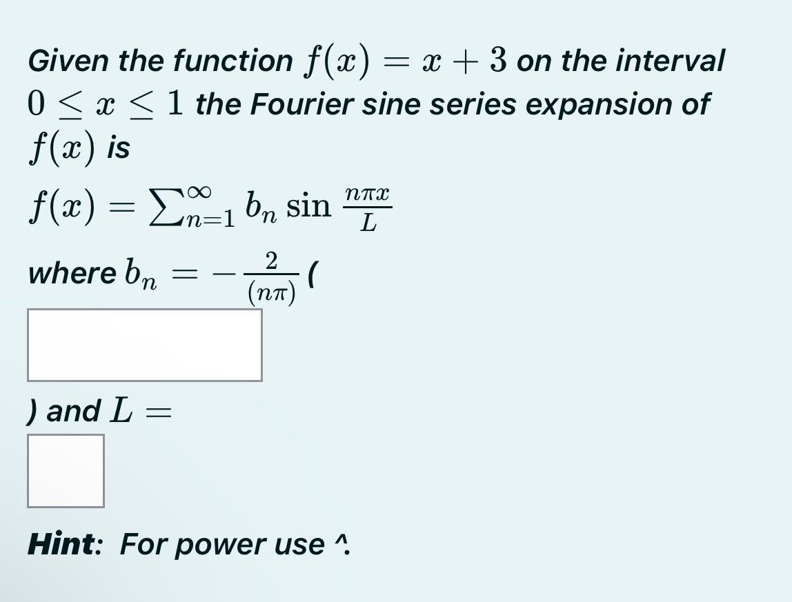 Solved Given the function f(x)=x+3 ﻿on the interval 0≤x≤1 | Chegg.com